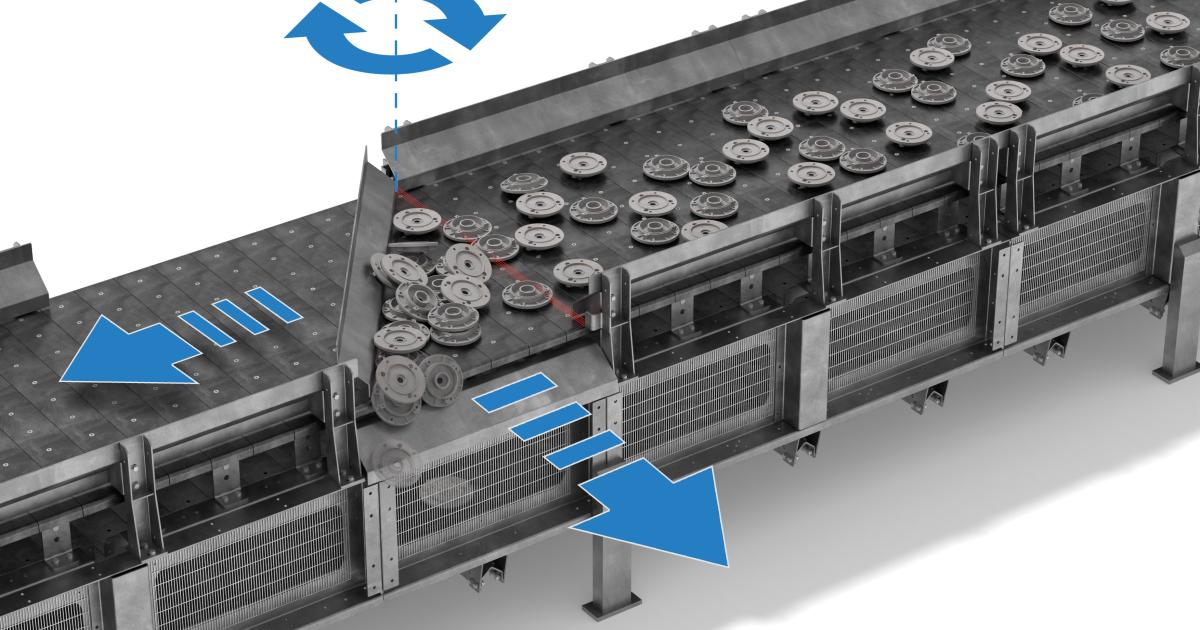 Steel belt conveyor for automatic casting sorting | Magaldi